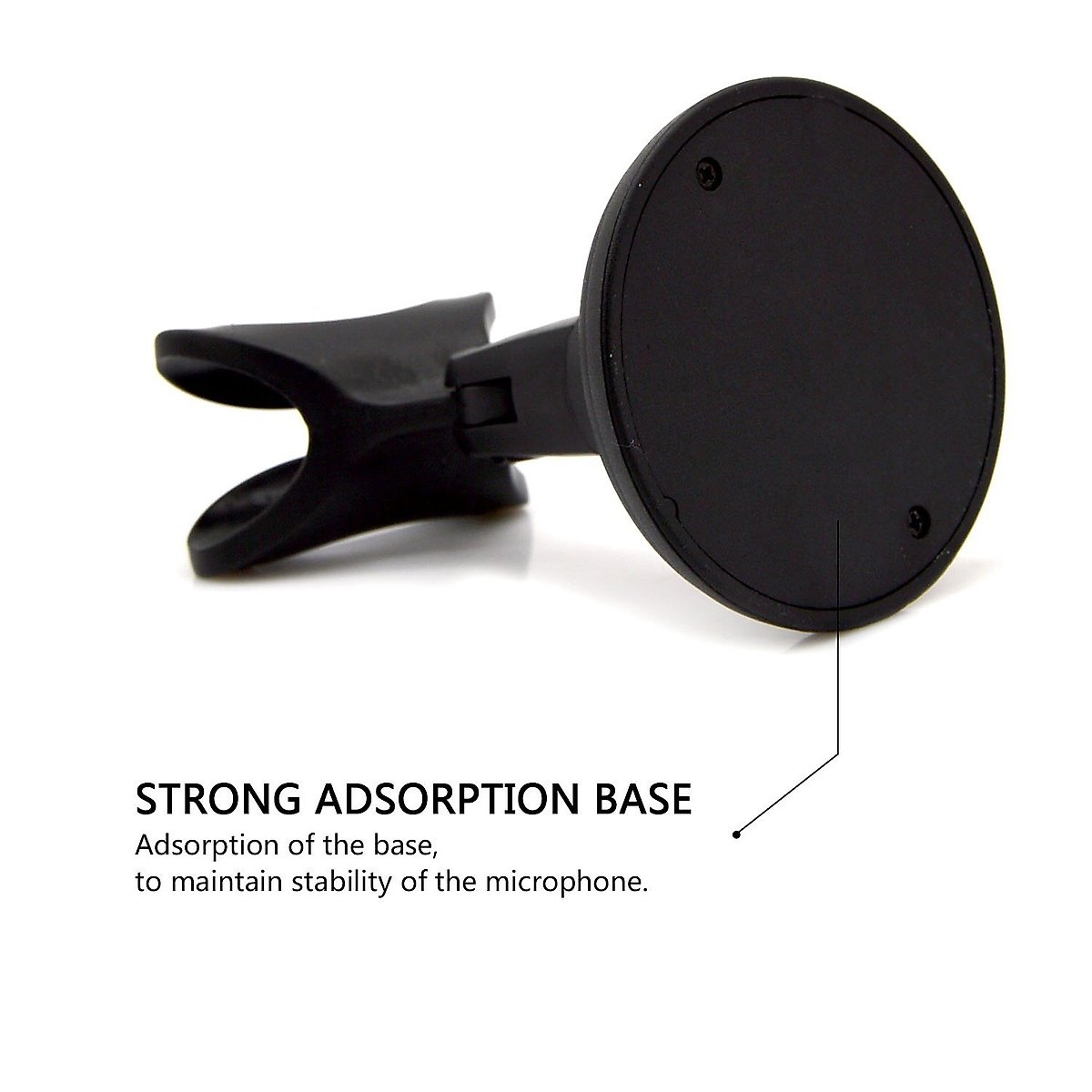 AKOAK Adjustable Portable Desktop Table Microphone Mic Stand Holder with Mic Clip for Computer Conference Studios Microphone,Podcasts, Online Chat, Lectures, and More
