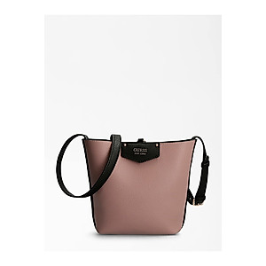 GUESS Womens Eco Brenton Bucket bag, Black, One Size US