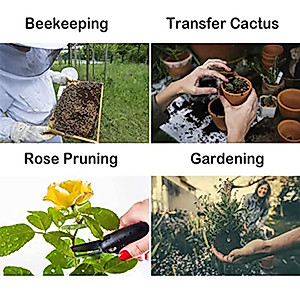 Luwint Leather Long Garden Gloves, Thorn Proof Rose Pruning Elbow Length Gardening Gloves for Men and Women, 1 Pair (L)