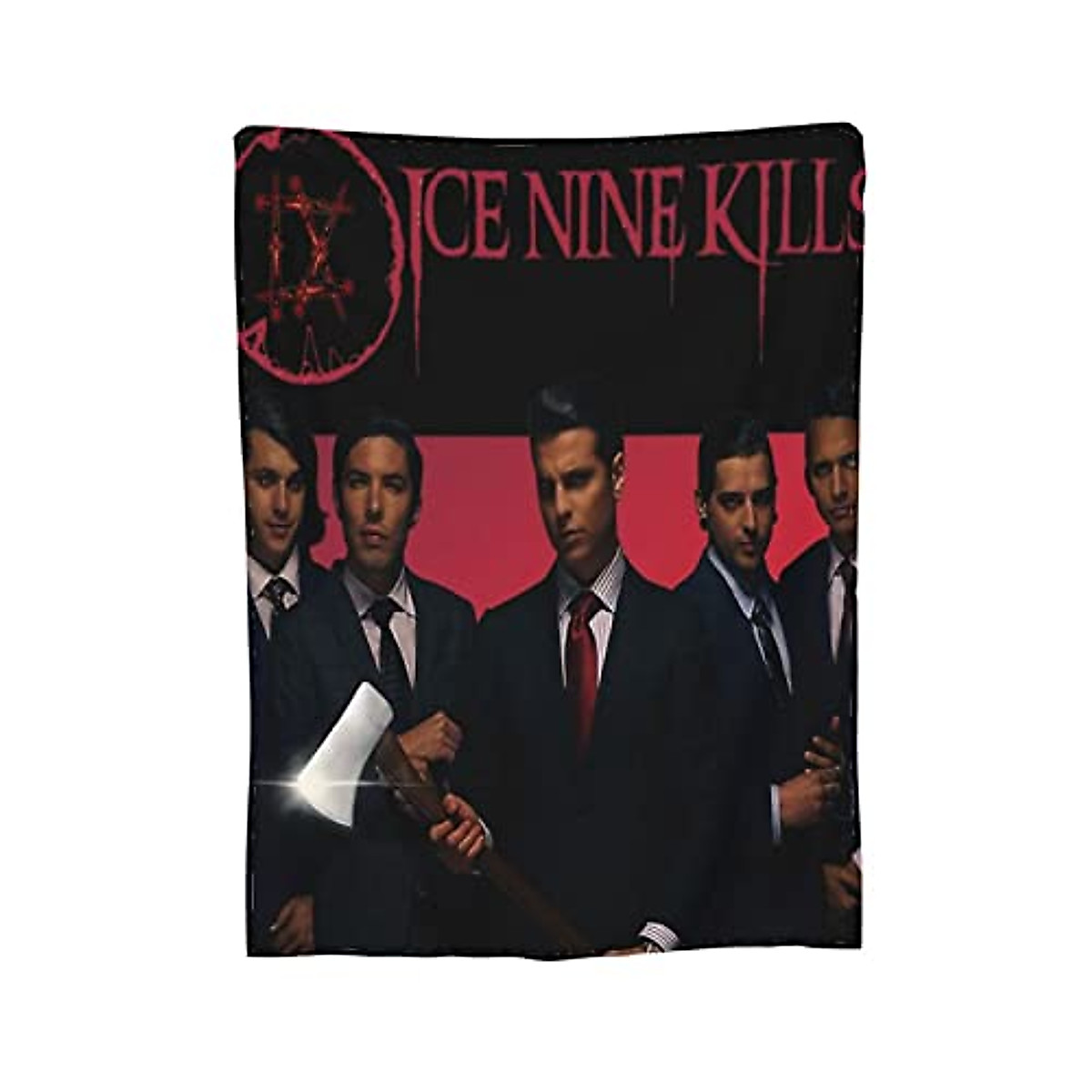 STYLOPUNK Heavy Metal Ice Band Nine Music Kills Throw Blankets Lightweight Flannel Blankets Novelty Fleece Bed Blanket All Seasons 80"X60"