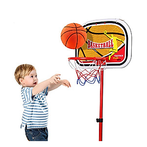 CASAGOOD 10 Inch Fluffy Round Basketball Hugging Pillow Stuffed Basketball Plush Toy Soft Plushies Basketball Throw Pillows Kids' First Basketballs Plush Toys Gift for Kids Or Baby