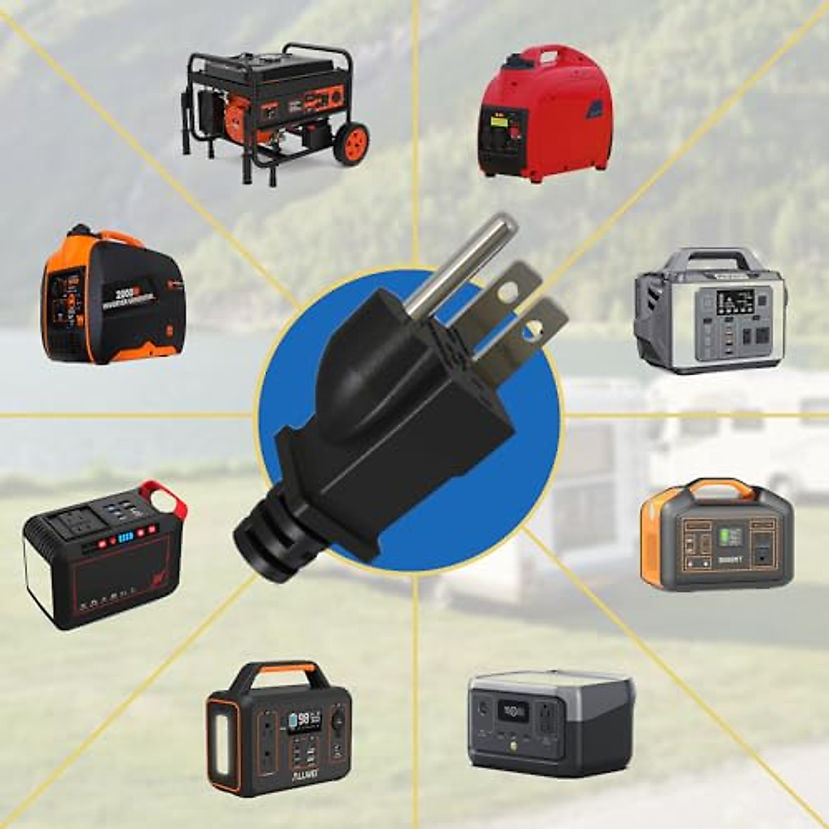 2 Pack Neutral Ground Bonding Plug for Portable Inverter Generator ...