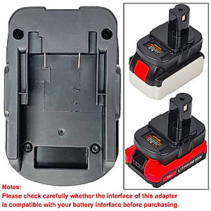Replacement for Ryobi 18V Lithium-Ion Battery Adapter for Ryobi 18V One+ Cordless Tool, Compatible with Black+Decker/ Porter-Cable/Stanley 20V Lithium Battery Convert to Ryobi 18V Lithium Battery P108
