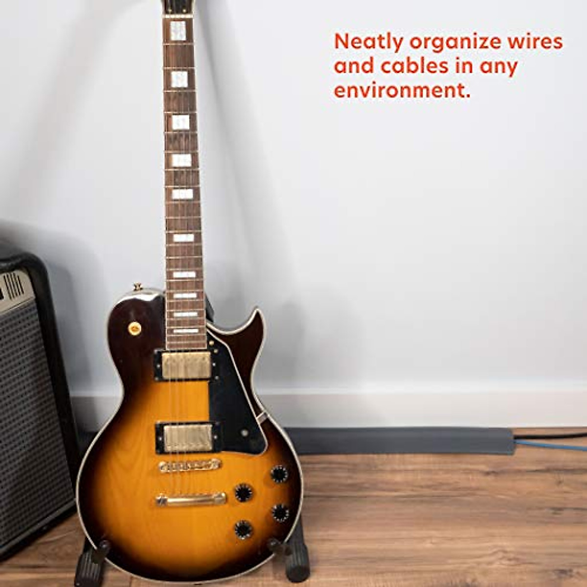 Cable Man Floor Cord Cover and Cable Protector for Cable Management, 3 in. x 5 ft., Gray, 6000-G5C