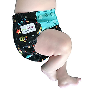 Reusable Waterproof Diaper Cover Shell: for Baby Prefold Cloth Diapers, Flats, Fitted or Inserts (Whale)