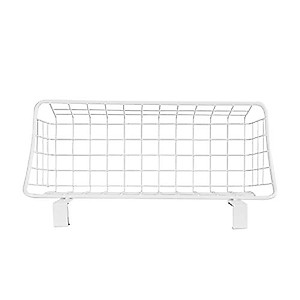Spectrum Diversified Grid Storage Basket, Small, White