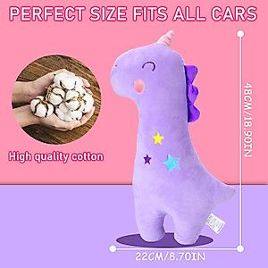 Barelove Seat Belt Cover Pillow for Kids, Car Seatbelt Cushion Shoulder Neck Support Protector Pad, Soft Stuffed Plush Travel Vehicle Safety Belts Strap Pillow for Boys and Girls Headrest (Unicorn)