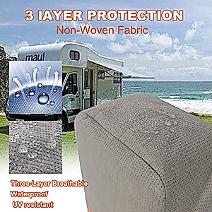 Electric Tongue Jack Cover Universal RV Electric Tongue Trailer Protective Cover Camper Accessories for Outside(14″H x 5″W x 10″D)