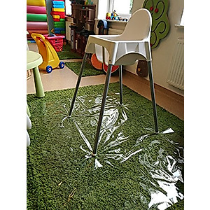 Easy Cleaning Baby Splat Mat Waterproof High Chair Floor Mat Feeding Floor Cover (Clear)