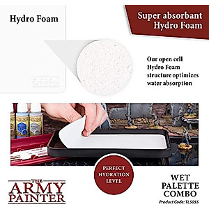 The Army Painter Wet Palette for Acrylic Painting & Hydro Pack Paper Palette Bundle -Premium Wet Palette for Miniatures with 100 Palette Paper Sheets & 4 Wet Palette Sponges -Painting Palette with Lid