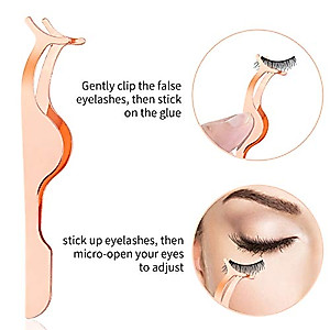 Arroyner 4Pcs Eyelash Curlers with Comb, Rose Gold Beauty Eyelashes Curlers with Built in Comb, Lash Curler Makeup Tool for Women and Girls