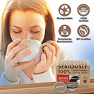 Boyd's Coffee French No. 6 Coffee –Ground Dark Roast– Blended from 100% Arabica – Rich & Full-Flavored – Single Cup - Pack of 12.