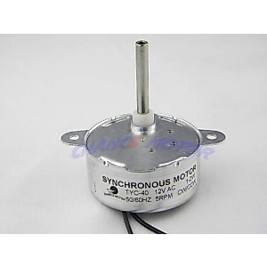 CHANCS Synchronous Motor TYC-40 AC 12V 5RPM Shaft Length 33mm for Christmas Decoration Micro Motor