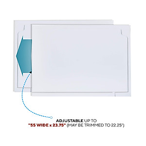 Vance Trimmable Under Sink Tray for Base Cabinets from 39 to 55 inches | Protects Cabinets from Leaks and Spills | Adjustable Spill Guard for Kitchen and Bathroom Sinks