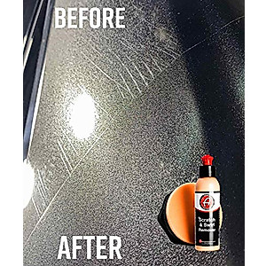 Adam’s Car Scratch & Swirl Remover Hand Correction System | Remove & Restore Paint Transfer, Minor Imperfections, & Oxidation | Paired with Orange Compound Correction Pad Applicator (2 Step Kit)
