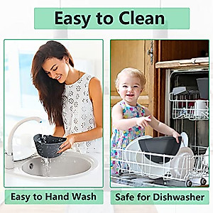 2 Pack Silicone Slow Cooker Liners Fit Crockpot 6-7 Quarts Oval Slow Cooker, Reusable Food Grade Silicone Slow Cooker Divider Liners,BPA Free,Easy Clean or Leakproof Dishwasher Safe Cooking Liner (Grey)