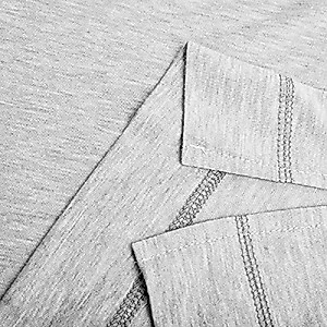 wodceeke Short-Sleeved V-Neck T-Shirt For Women Casual Loose splicing Tee Summer All-Match Basic Blouse Tops (White, XXL)