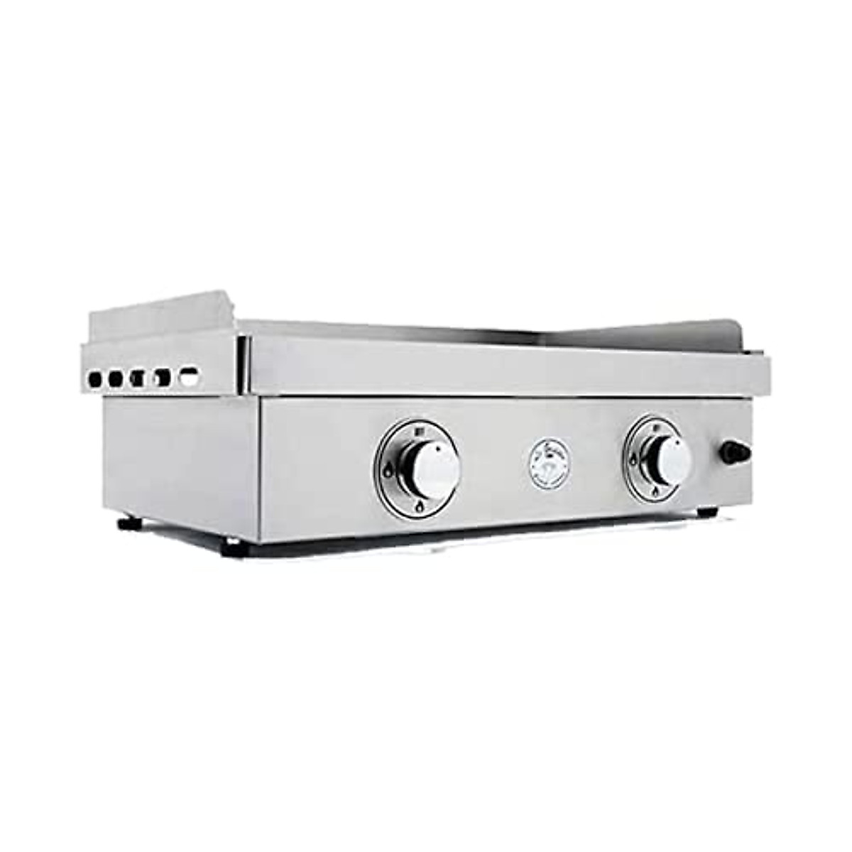 AMS Fireplace Le Griddle |2 Burner Outdoor 304 Stainless Steel Griddle 30 inch | (Natural Gas, Two Burner Griddle)18,000 BTU's Tasty Cooking - Outdoor Clothing Cover Included. Made in France (GFE75)