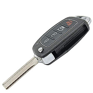 Keyless2Go Replacement for Keyless Entry Remote Head Flip Car Key Fob for Hyundai Santa Fe TQ8-RKE-3F04 95430-4Z100
