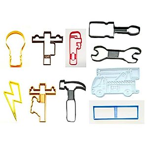 LINEMAN APPRECIATION DAY LINEMEN ELECTRIC WORK SET OF 10 COOKIE CUTTERS MADE IN USA PR1500