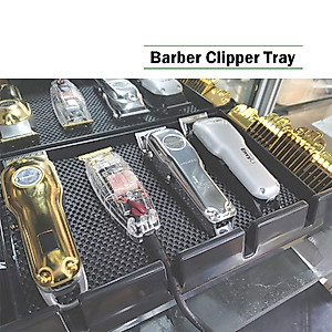 Barber Clipper Keeper, Barber Clipper Organizer, Barber Table Collector, 5 clipper Noches. (Black)