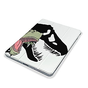 Dino Aggressive T-rex Dinosaur case Compatible with iPad Mini Air Pro 7.9 8.3 9.7 10.2 10.9 11 12.9 inch Pattern Cover 2022 2021 Trifold Stand 3 4 5 6 7 8 9 Generation 557 (12.9 Pro 3/4/5 gen)