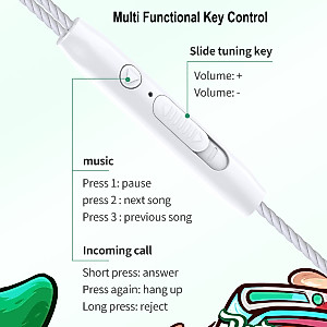 2 Pack USB C Headphones, USB C Earbuds in-Ear Wired Headphones with Microphone & Remote Noise Cancelling Wired Type C Earphones Compatible with Iphone 15 iPad Pro Samsung Galaxy S21 Ultra S20 S22