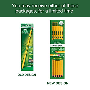 Ticonderoga Pencils, Pre-Sharpened, #2 Soft Lead, Yellow Barrel, Box Of 12