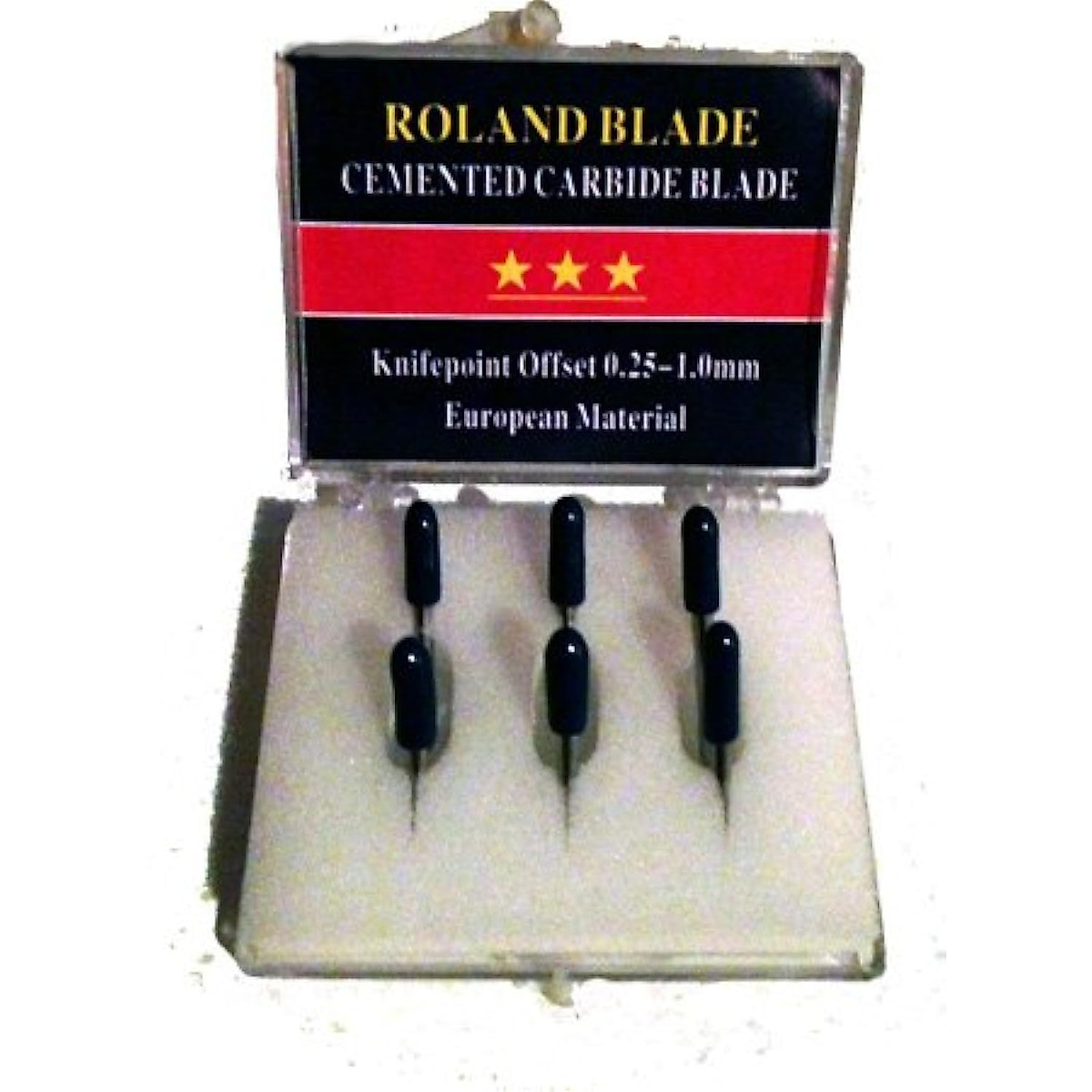 6-Pack 60 Degree Roland Type Deep Cut Replacement Blades Vinyl Sign Making Plotter Cutter Cemented Carbide Blade Set Compatible with Roland Bridge Refine P-Cut US Cutters