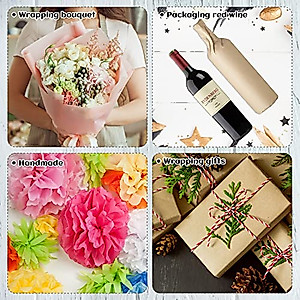 NEBURORA 120 Sheets Kraft Tissue Paper 14 x 20 Inches Brown Wrapping Tissue Paper Bulk Kraft Wrap Paper Sheets for Gift Bags Packaging Floral Filler Crafts Birthday Christmas Halloween Decor(Kraft)