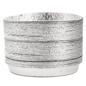 Frcctre 45 Pack 13 Inch Round Aluminum Foil Pans, Heavy Duty Disposable Round Tin Foil Pans Pizza Pans for Baking, Cooking, Storage, Roasting, Reheating - Freezer & Oven Safe