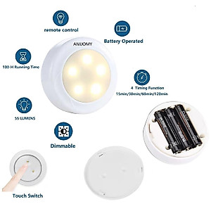 KEFA Modern Battery Operated Wall Sconce Set of 2, Gold Sconces Wall Lighting with Remote Control,Dimmable Cordless Wall Lamp Non Hardwired Bedside Lamp Wall Mounted Cordless for Fireplace, Mirror