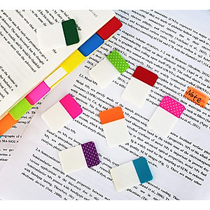 ELII 900 Pieces Tabs Sticky Index Tabs,Writable and Repositionable File Tabs Flags Colored Page Markers Labels for Reading Notes, Books and Classify Files, 41 Sets (Index Tabs)