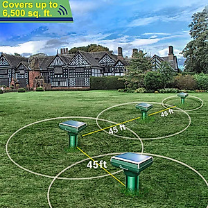 2024 Apello Mole Repellent Ultrasonic Vole Repellant Solar Gopher Repellent Chipmunk Deterrent Outdoor No Traps Killer Harm to Your Lawn Garden