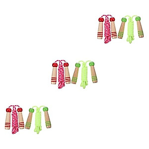 Abaodam 6 pcs cartoon skipping rope jump ropes for kids skipits for kids portable exercise equipment kids jumprope rope adjustable jumping ropes children jumping rope Wood Jump Rope Kids