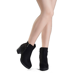 DREAM PAIRS Womens Black Chunky Heel Ankle Boots Platform Booties Size 7 B(M) US Z0EY-2, Black/2