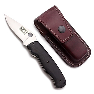 GCS Handmade Micarta Handle D2 Tool Steel Tactical Hunting Knife with leather sheath Full tang blade designed for Hunting & EDC GCS 310