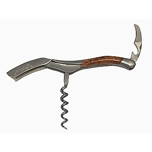 Laguiole En Aubrac Sommelier Waiter's Corkscrew, Briar Root Wood Handle, Wine Opener With Foil Cutter & Bottle Opener