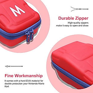 XANAD EVA Hard Case for Mario Kart Live:Nintendo Switch Mario Set Edition - Travel Protective Carrying Storage Bag（Red）