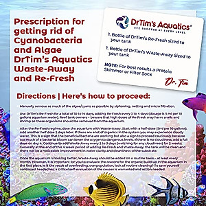 DrTim’s Aquatics Saltwater Waste-Away – Natural Fish Tank & Aquarium Waste Management Solution for Dissolving & Cleaning Organic Sludge & Waste - 16 oz. - Treats 480 ga
