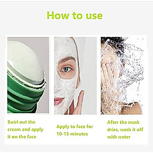 RUOQI 2PCS Green Tea Mask for Face, Blackhead Remover with Green Tea Extract, Deep Pore Cleansing, Moisturizing, Skin Brightening, Removes Blackheads for All Skin Types of Men and Women