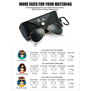 Pro Acme Polarized Classic Aviator Sunglasses for Men Women - 62mm (Gold/Grey-Polarized)