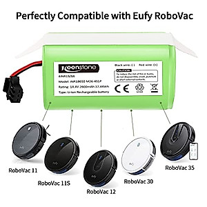 Replacement Battery Compatible with eufy RoboVac 11 11C 11S 11S PLUS 11S MAX 12 15C 15C MAX 15T 25C 30C G10 Hybrid G30 Edge R500 R450 & Ecovacs Deebot N79 N79S N95 DN622 661 | 14.4V 2600mAh