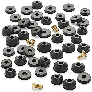 Flat and Beveled Faucet Washers and Brass Bibb Screws Assortment, 48 Pieces