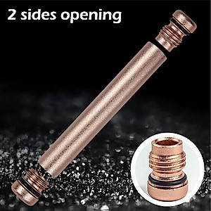 Defuzie Aluminum Storage Tube Container Lightweight Airtight Metal Waterproof Storage Containers for Traveling-3Pack (color1)