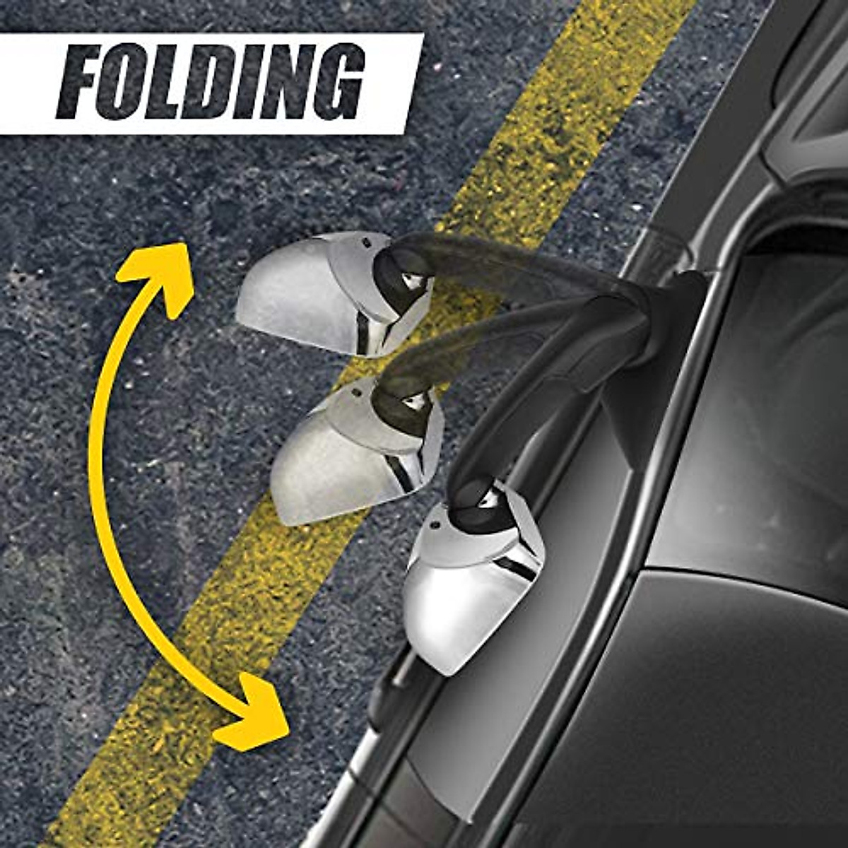 Pair Chrome Power Heated Glass Flip Up Rear View Side Towing Mirrors Compatible with Dodge Ram 1500 2500 3500 02-08