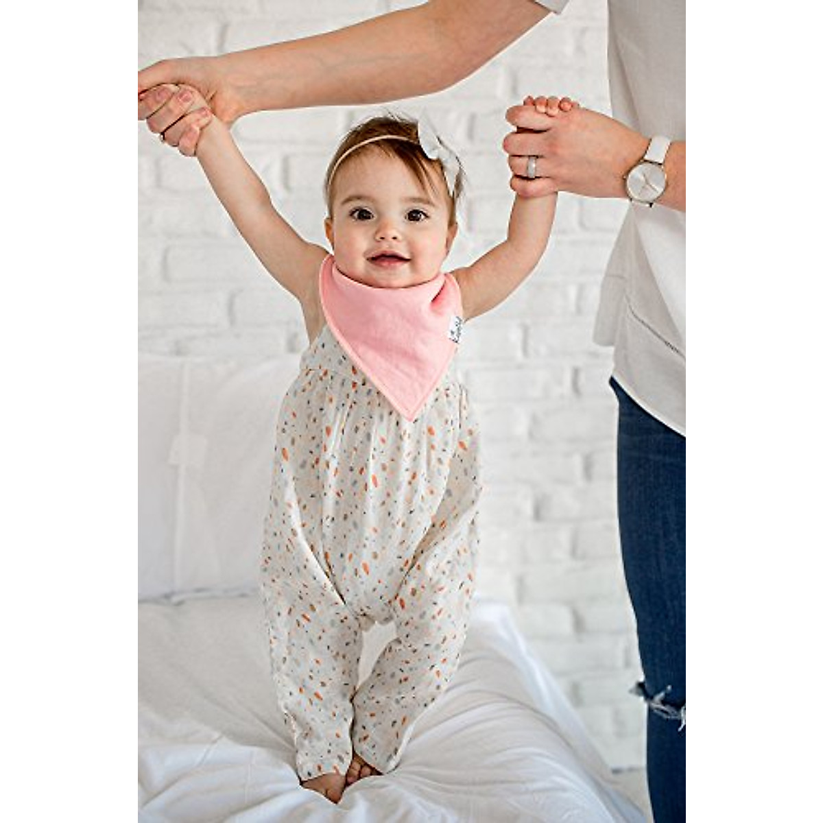 Copper Pearl Baby Bandana Drool Bibs for Drooling and Teething 4 Pack Gift Set Sweetheart, Soft Set of Cloth Bandana Bibs for Any Baby Girl or Boy, Cute Registry Ideas for Baby Shower Gifts