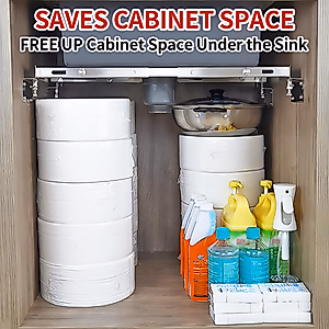 TYESTAND CPT-4 Undermount Sink Supports Brackets Adjustable Stainless Steel Installation Kit for Heavy Duty Undermount Kitchen Sink (28-39.4 inches（71-100cm）)