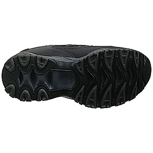 Skechers Men's Cankton Steel Toe, Black/Charcoal, 12