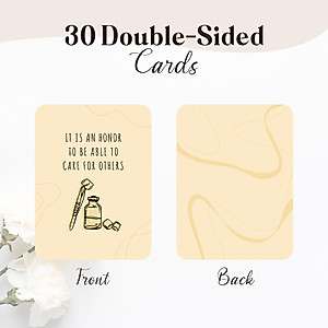 Nurse Gifts for Women, Christmas Thanksgiving Gifts for Nurses, Nursing Gifts for New Nurses, 30 Positive Self-care Cards with Wood Holder, Healthcare Workers Affirmation Cards Birthday Gifts